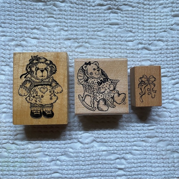 Disney | Jackets & Coats | Vintage Teddy Bear Art Stamp Handmade ...